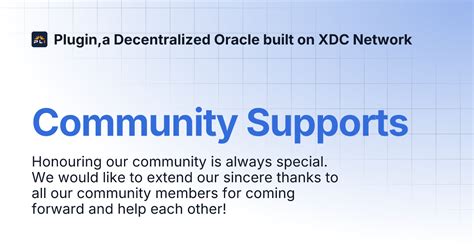 Community Supports Plugina Decentralized Oracle Built On Xdc Network