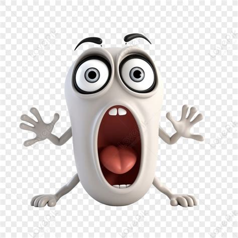 충격을 받고 당황한 표정을 짓는 양식화된 3d 캐릭터방향판매 Png 일러스트 무료 다운로드 Lovepik