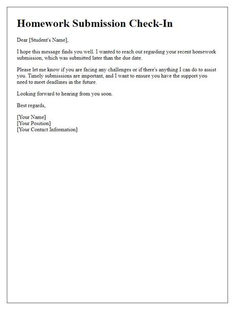 Letter Template For Missing Assignment Follow Up Free Samples In Pdf Letterin