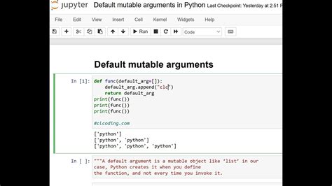 Mutable Default Arguments Use Mutable Default Value As An Argument In