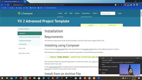 Instalasi Yii2 Framework Youtube