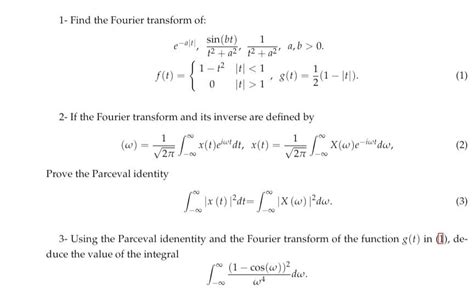 Solved Find The Fourier Transform Chegg