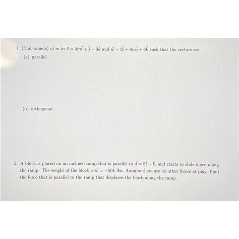 solved find value s of m in vec v 4mhat i hat j 3hat k