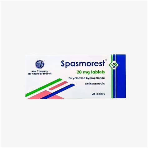 Spasmorest 20 Mg 20 Tablets Rosheta Uae Rosheta Saudi Arabia