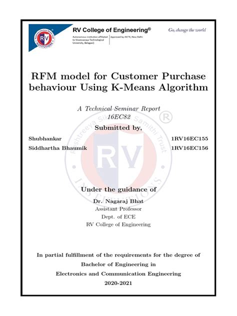 Rfm Model For Customer Purchase Behaviour Using K Means Algorithm Pdf Cluster Analysis