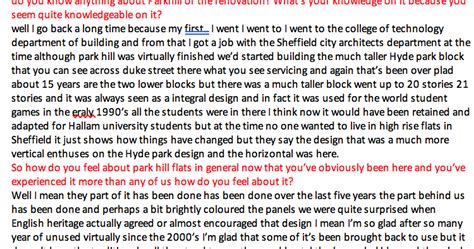 Transcript Of Interviews