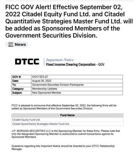 Effective September 02 2022 Citadel Equity Fund Ltd And Citadel Quantitative Strategies Master