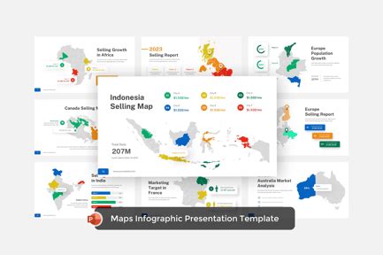 Maps Infographic Template Incl Maps And Gradient Envato