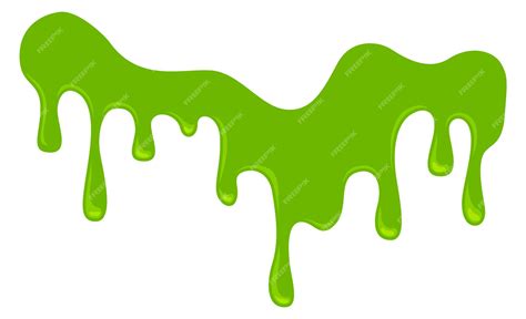Premium Vector Dripping Goo Sticky Green Slime Splatter Blob