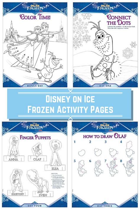 Disney Frozen Activity Pages From Disney On Ice