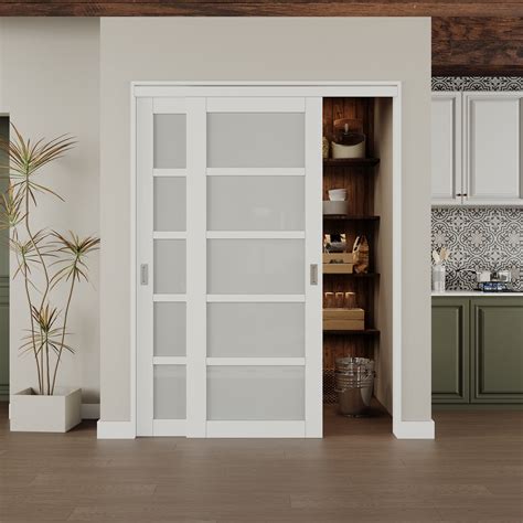 Home Worthy 80 Solid Manufactured Wood Sliding Closet Doors