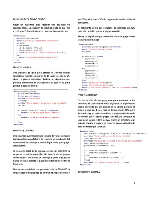 Ejercicios Resueltos De Pseint Pdf