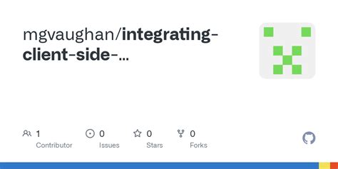 Github Mgvaughanintegrating Client Side Authenticationauthorization