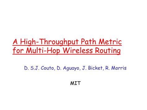 Ppt Routing In Wireless Mesh Networks Powerpoint Presentation Free Download Id4217407