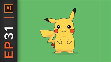Draw Pikachu From Pokémon In Adobe Illustrator Adobe Illustrator Time