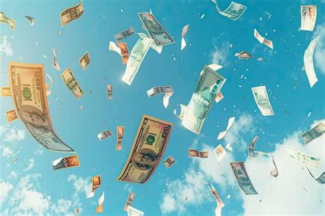 3d rendering floating banknotes isolated premium ai generated image