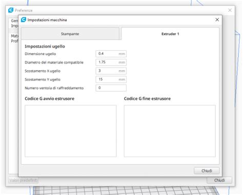 Impostazione Testina Di Stampa Cura Software Di Slicing Firmware E