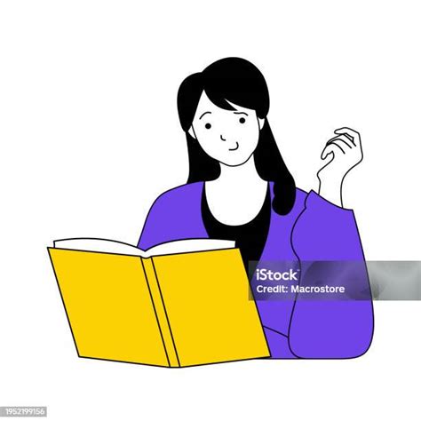 웹에 대 한 평면 디자인에서 만화 사람들과 책 읽기 개념 여자는 교과서를 읽거나 서점에서 새로운 그래픽 노블을 선택합니다 소셜