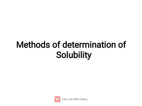 Solution Methods Of Determination Of Solubility Analytical Synthetic Modified Synthetic Phase