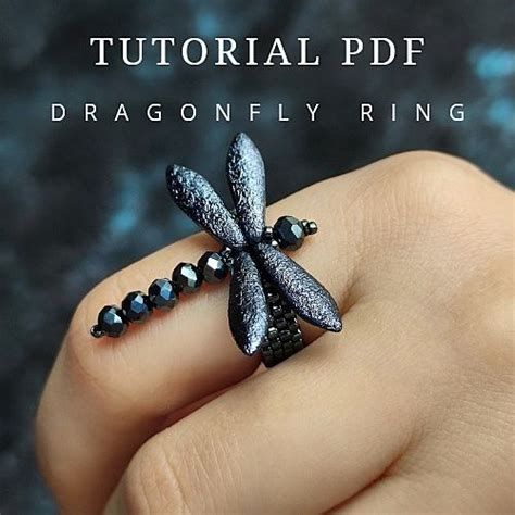 Pdf Tutorial Beaded Dragonfly Ring Jewelry Diy Weave Bea Inspire