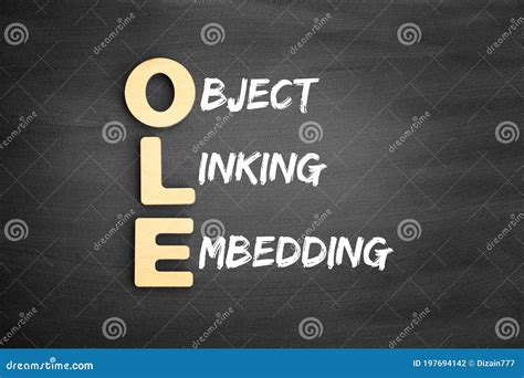 OLE Object Linking And Embedding Technology That Allows Embedding And Linking To Documents And
