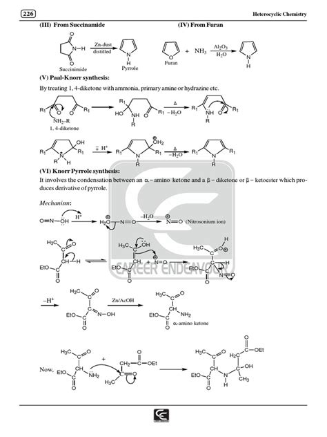 Heterocyclic Reactions Pdf Organic Compounds Chemistry