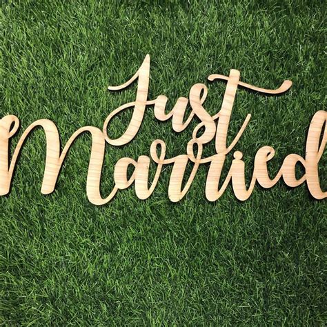 Just Married Wooden Sign Custom Wedding Decor