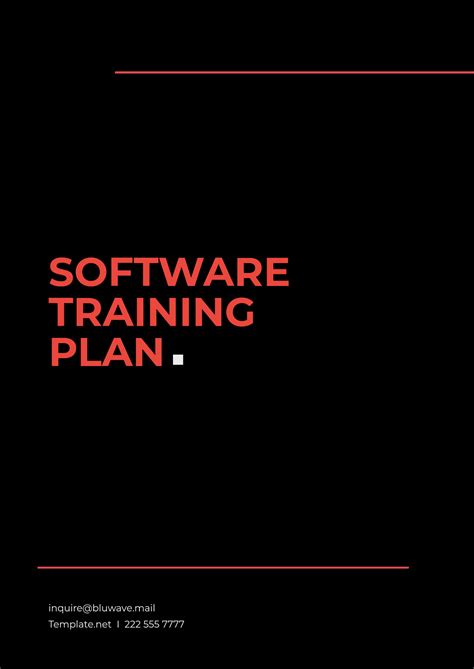 Free Software Training Plan Template To Edit Online