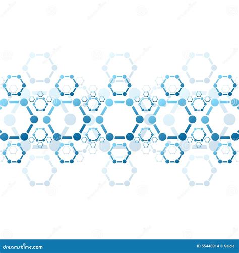 Vector Background Of Blue Molecule Structure 55448914