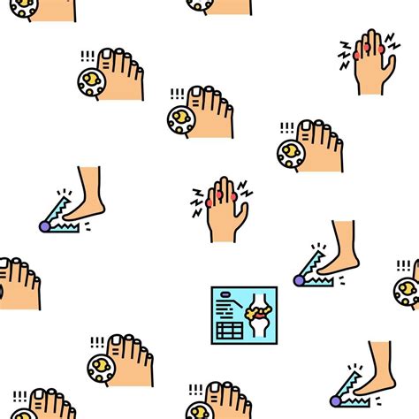 Gout Health Disease Vector Seamless Pattern Vector Art At Vecteezy