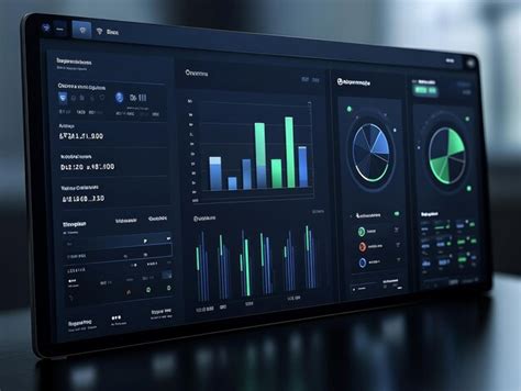 Simple Flat Vector Screen With Bar Graph And Pie Chart Premium AI Generated Image
