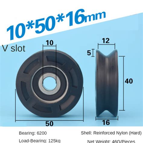 105016mm V Rille Typ Nylon Lagerbier Rolle Pake Grandado