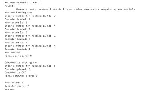 🎮 Built A Hand Cricket Game In Python Dania Boban