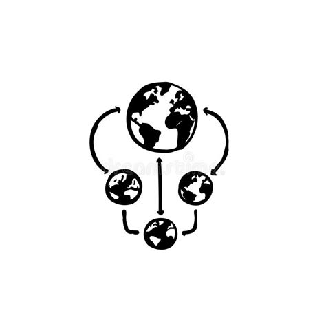 Interconnected Global Network A Visual Representation Of Worldwide Connections Stock Vector