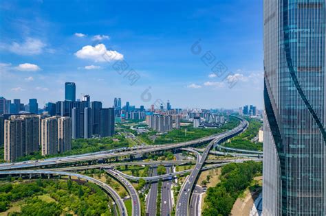杭州城市交通智慧双子塔航拍摄影图图片 包图网企业站