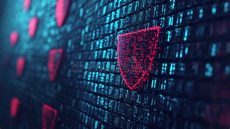 Digital Security Concept With Data Protection Shields Stock Illustration Illustration Of