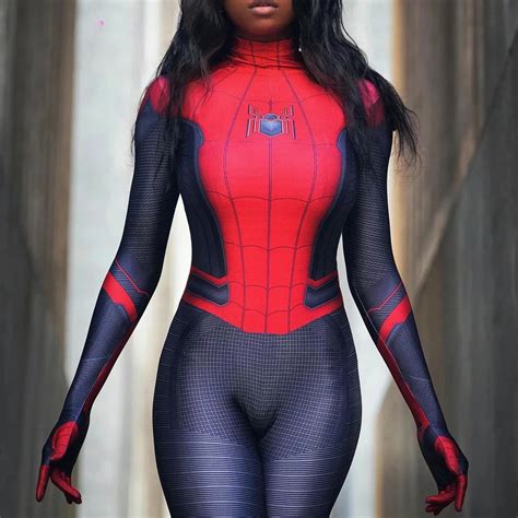 Disfraz De Spiderman Para Mujer Traje De Superhéroe Fiesta Cosplay
