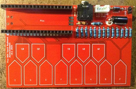 Raspberry Pi Pico Midi Touch Keyboard Pcb Build Guide Simple Diy Electronic Music Projects