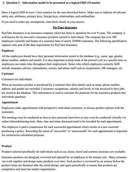 Solved Question Information Model To Be Presented As Chegg