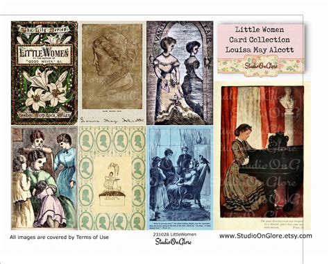 Little Women Printable Kit 27 Alcott Book Illustrations In Varied