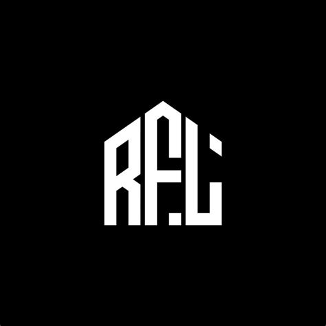 Rfl Letter Logo Design On Black Background Rfl Creative Initials