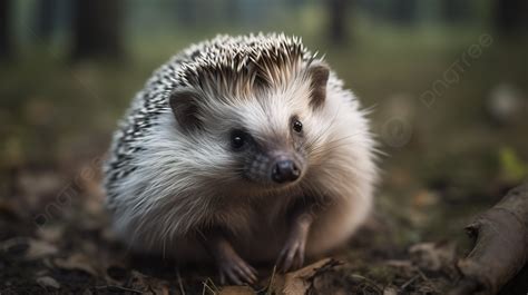 숲 속의 나뭇잎 더미에 서 있는 작은 고슴도치 고슴도치의 그림 배경 일러스트 및 사진 무료 다운로드 Pngtree