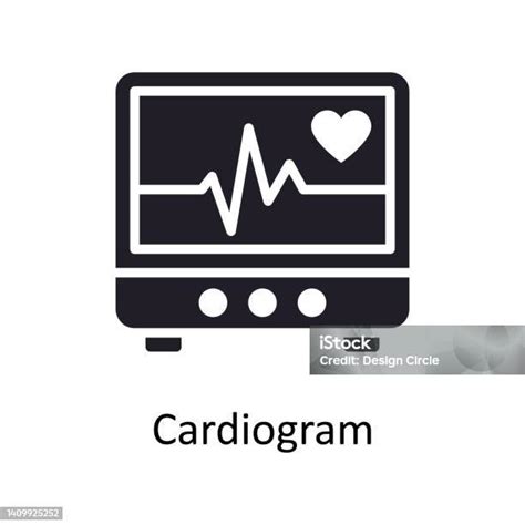 심전도 벡터 솔리드 아이콘 디자인 일러스트레이션 흰색 배경 Eps 10 파일에 의료 기호 0명에 대한 스톡 벡터 아트 및 기타