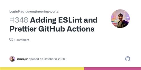 adding eslint and prettier github actions · issue 348 · loginradius