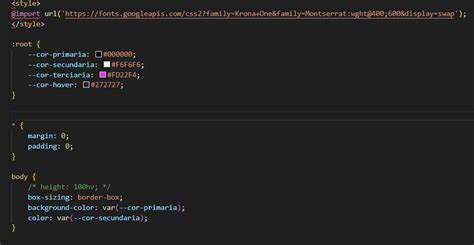 cores variáveis não estão aparecendo com as cores certas no final