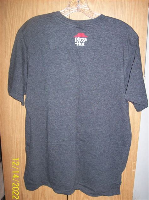 uni sex pizza hut best served hut short sleeve gray… gem