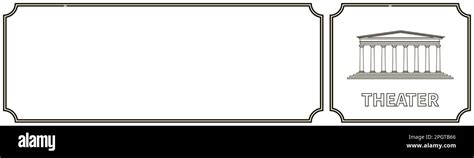 Banner With Contour Classic Theater Building Facade Architectural