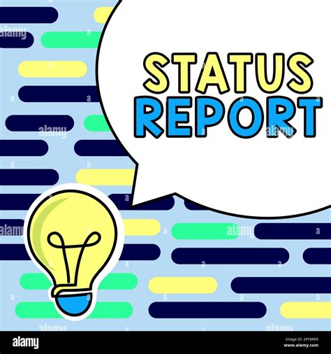 Text Showing Inspiration Status Report Concept Meaning Update Summary Of Situations As Of A