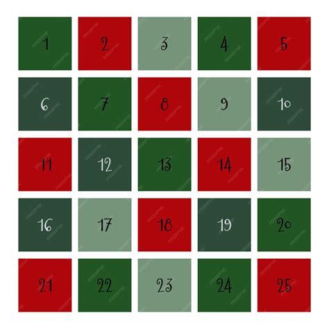 Premium Vector Template For Advent Calendar Flat Style Vector Illustration Design Calendar