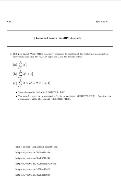 Solved 1 60 Pts Each Write Mips Assembly Programs To